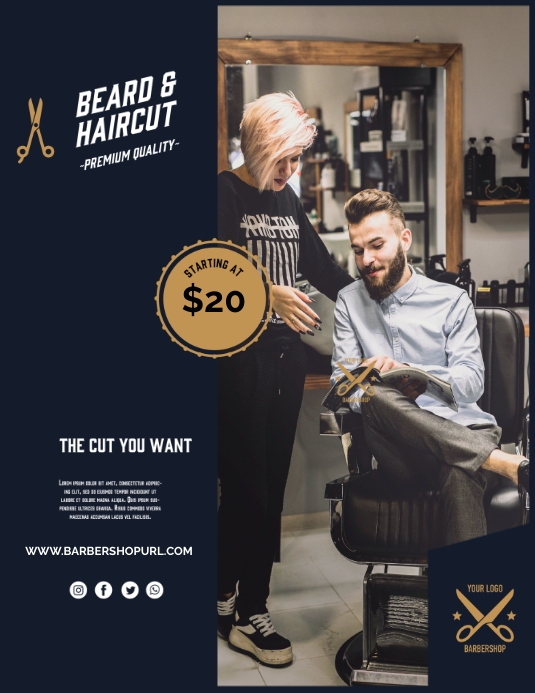 Barber Shop Template | PosterMyWall