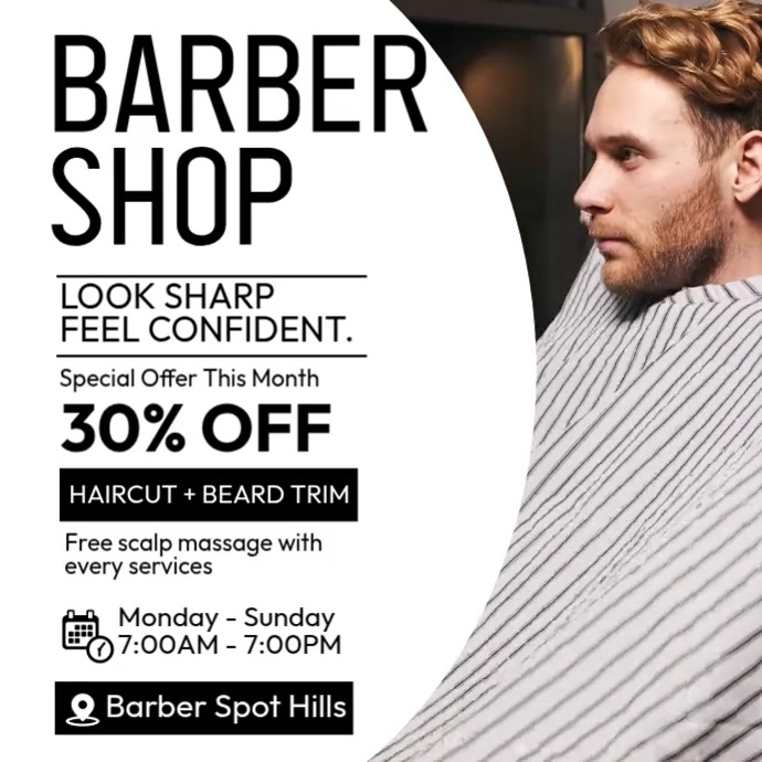Barber Shop Discount Template | PosterMyWall