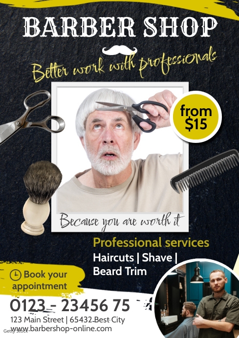 Barber Shop Fun Poster Template | PosterMyWall