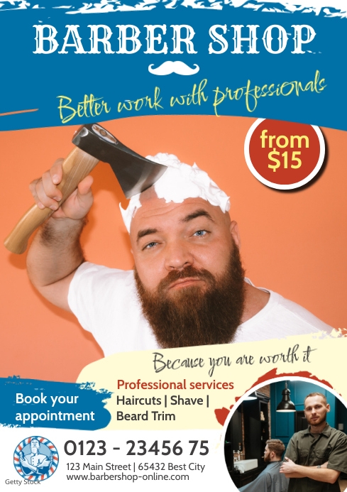 Barber Shop funny (6) Template | PosterMyWall