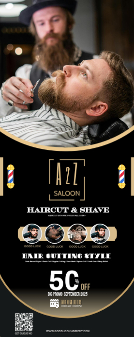 barber shop haircut business flyer Template | PosterMyWall