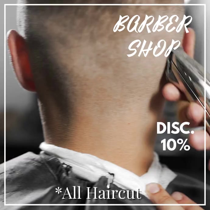 barber shop online video ad Template | PosterMyWall