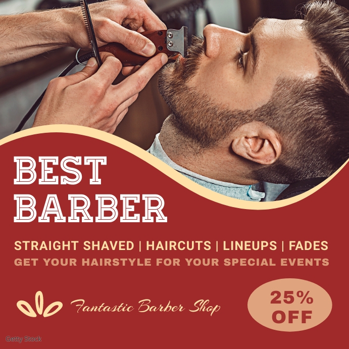 Plantilla de Barber Shop Post - Hair Slaon Post - Beauty S | PosterMyWall