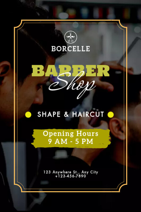 BARBERSHOP Template | PosterMyWall