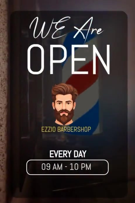 Barbershop Open Sign Template | PosterMyWall