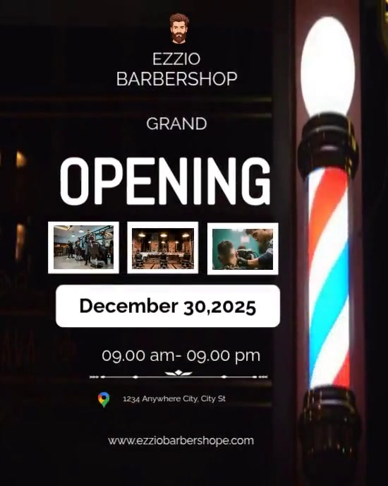 Barbershop Opening Template | PosterMyWall