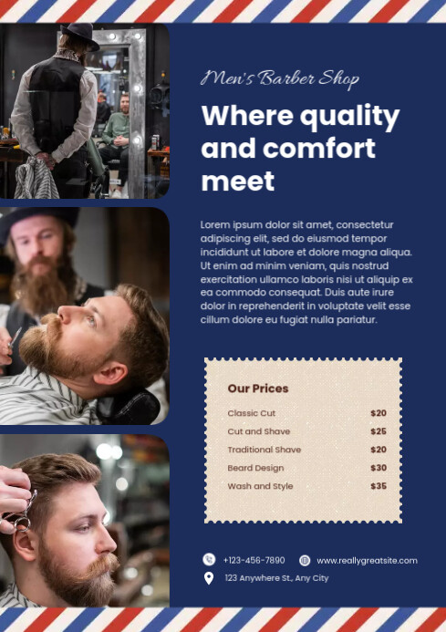 barbershop template | PosterMyWall