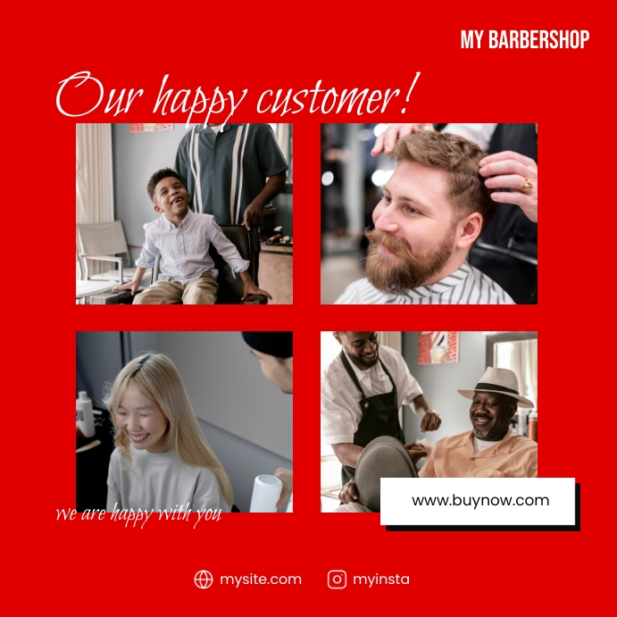 Barbershop Testimonial Template | PosterMyWall