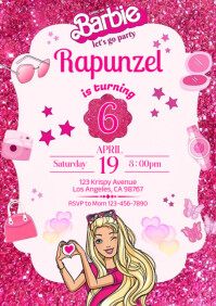 barbie birthday Template | PosterMyWall