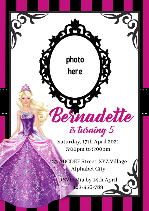 Barbie Birthday Invitation Template | PosterMyWall