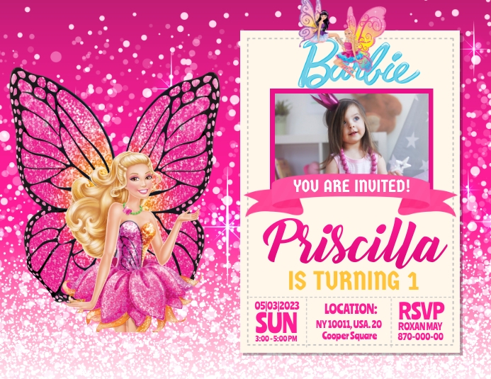 Barbie Template | PosterMyWall