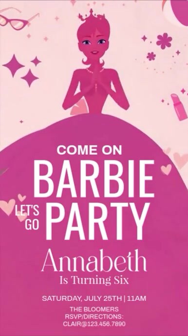 barbie Template | PosterMyWall