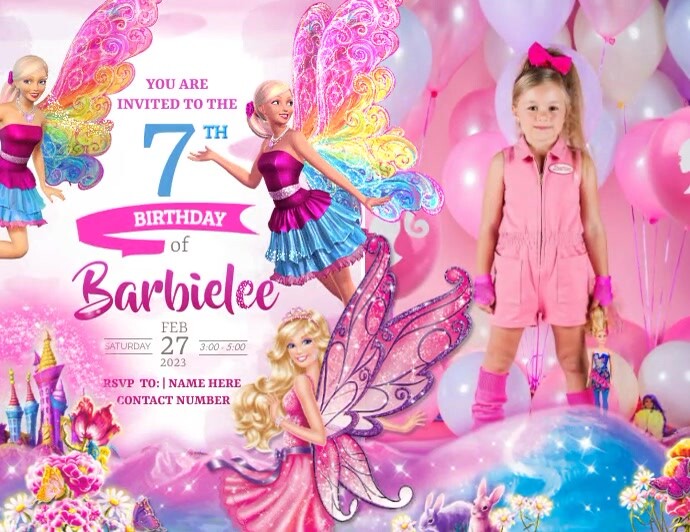 Barbie Template | PosterMyWall