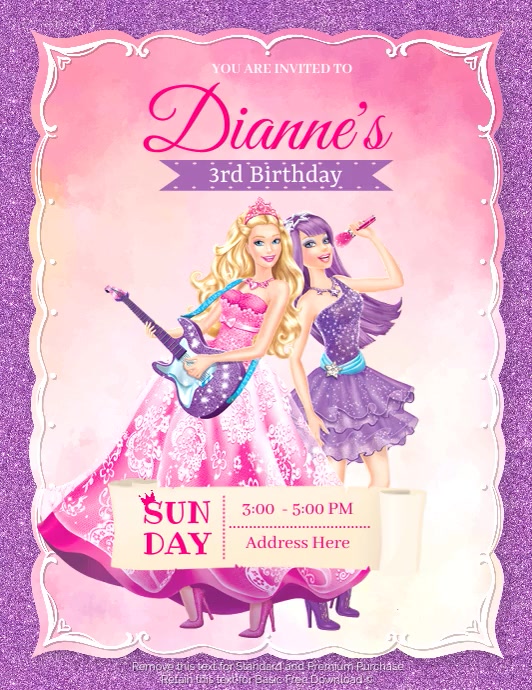 Barbie Template | PosterMyWall