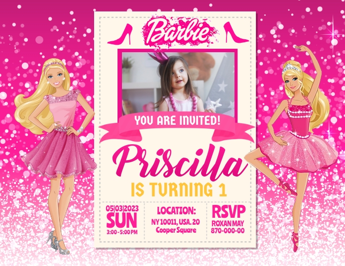 Barbie Template | PosterMyWall