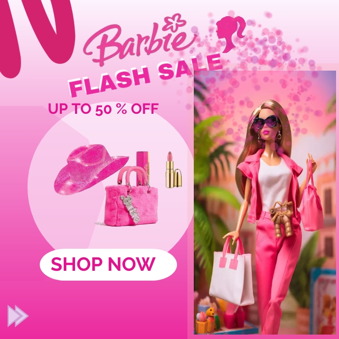 Plantilla de BARBIE FLASH SALE | PosterMyWall