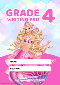 Barbie Grade 4 Writing Pad Template | PosterMyWall