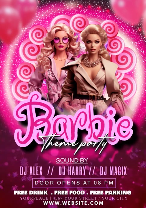 barbie night Template | PosterMyWall