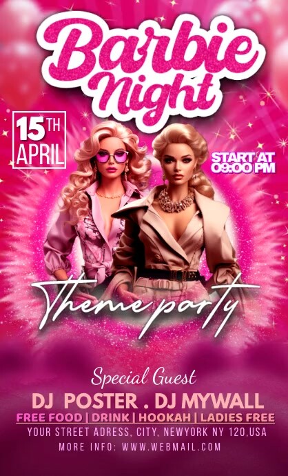 barbie night Template | PosterMyWall