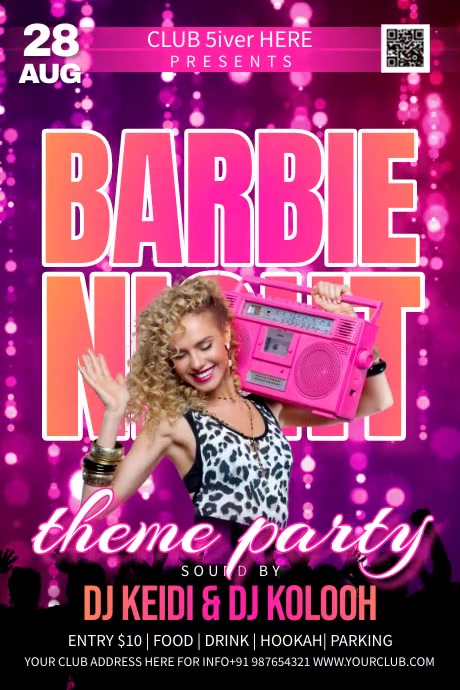 Copy of Barbie Night Event | PosterMyWall