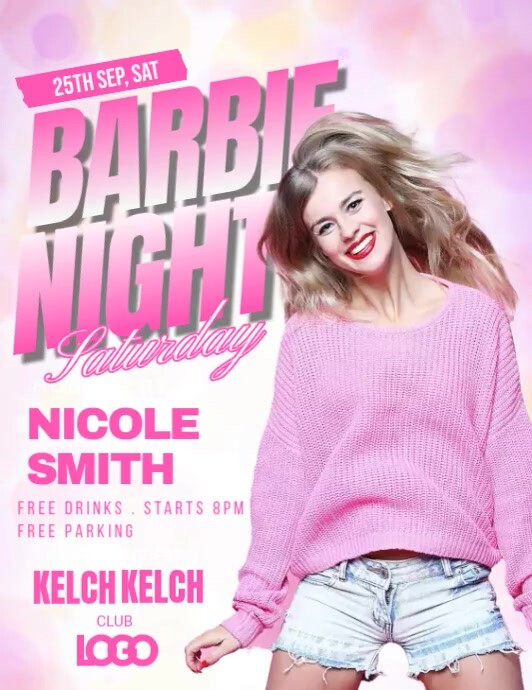 Barbie Night Out Template | PosterMyWall