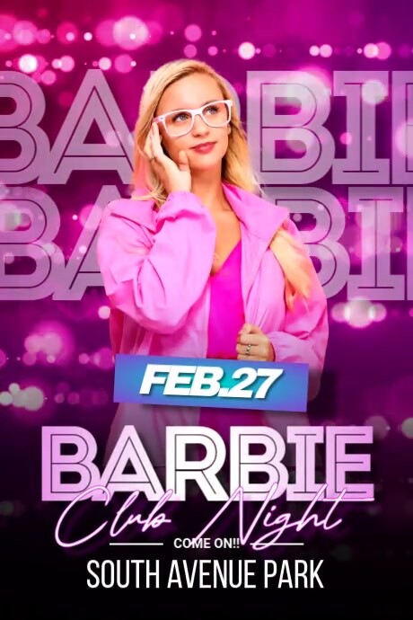Plantilla de Barbie Night Party | PosterMyWall
