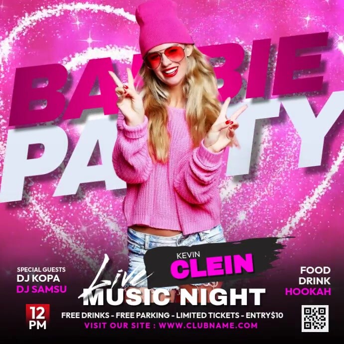 Barbie Party Event Template | PosterMyWall