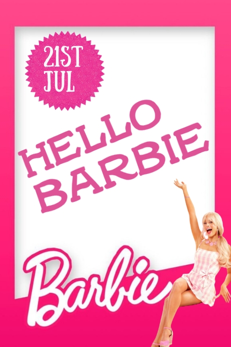 Barbie theme party Template | PosterMyWall
