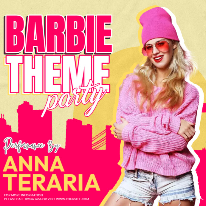 Barbie Theme Party Design Template | PosterMyWall