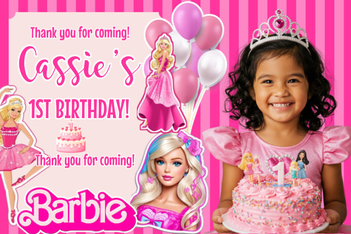 Barbie Theme Ref Magnet Layout Template | PosterMyWall