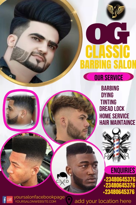 Plantilla de barbing salon | PosterMyWall