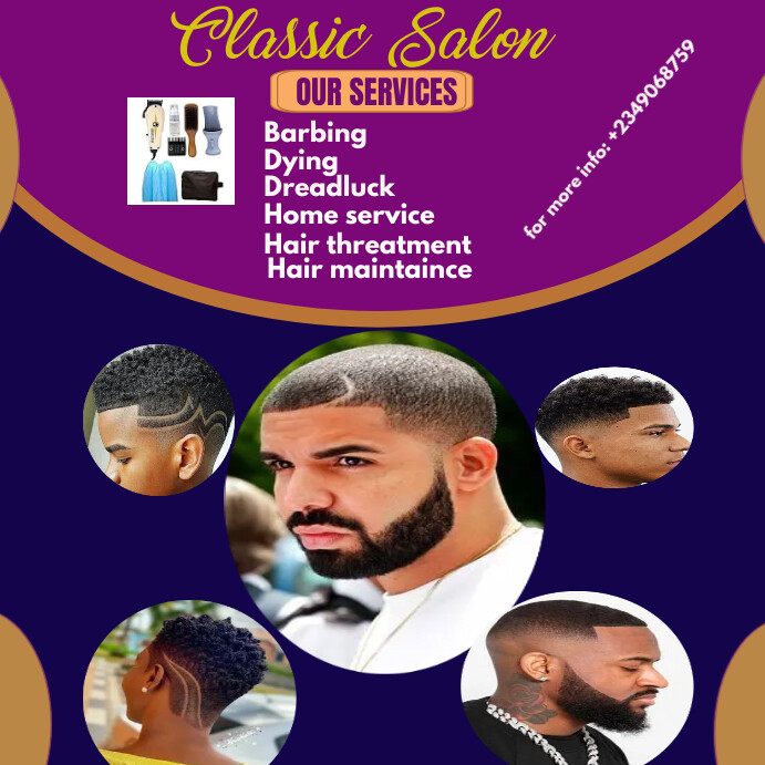 barbing salon template (1) | PosterMyWall