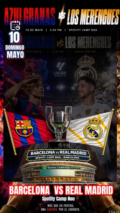 Barcelona vs real madrid match reel de instagram video Template ...