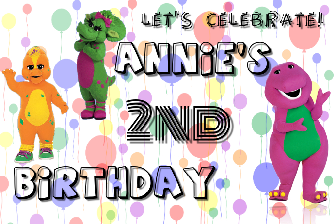 Barney Birthday Party | PosterMyWall