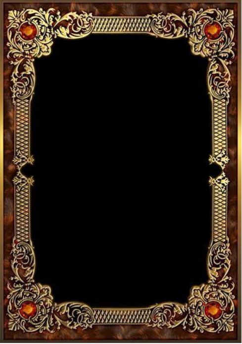 Baroque Gold Frame with Ruby Jewel Accents-Vorlage | PosterMyWall