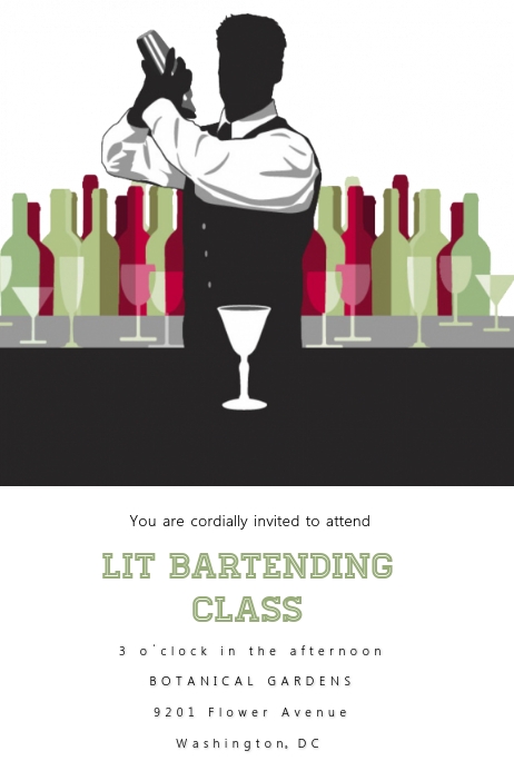 Bartending Class Invitation | PosterMyWall