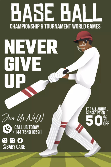 Base ball poster Template | PosterMyWall