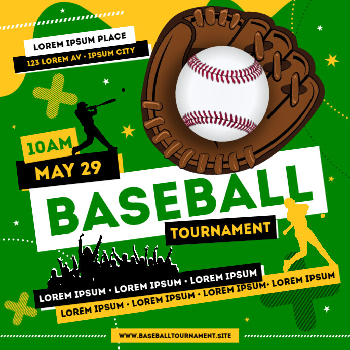 BASEBALL BANNER Template | PosterMyWall
