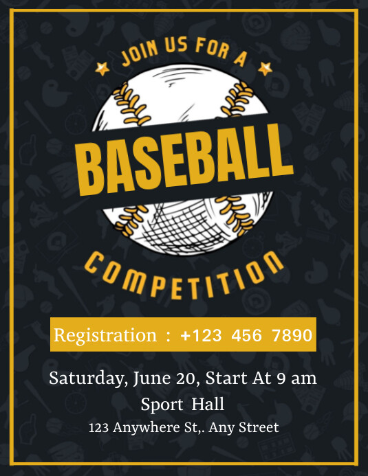 Baseball Competition Flyer (us Letter) Template | PosterMyWall