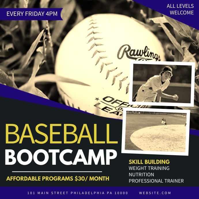 Baseball Template | PosterMyWall