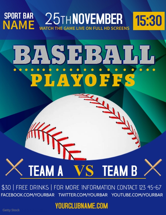 Baseball Template | PosterMyWall