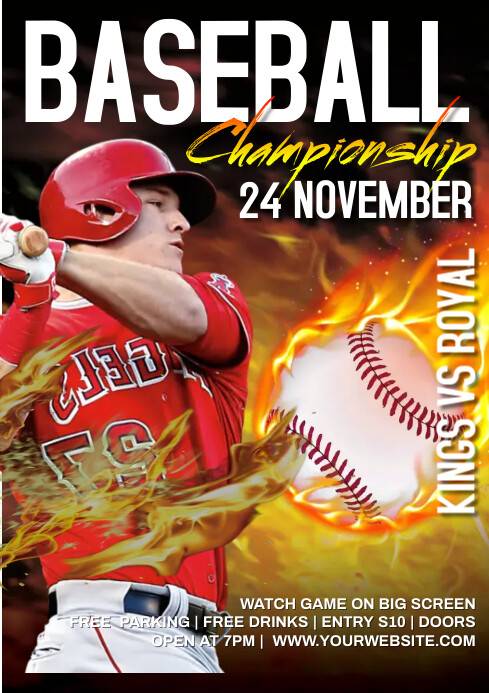 baseball design Template | PosterMyWall