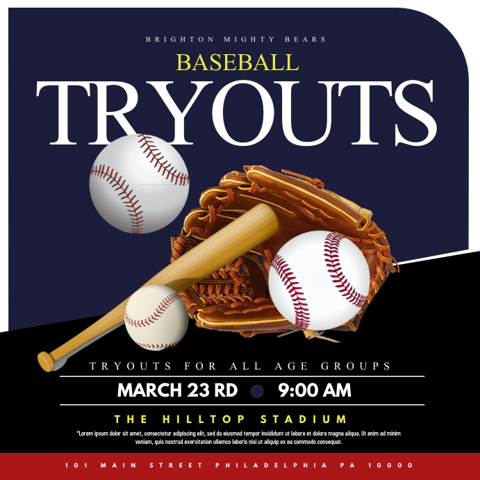 Baseball Template | PosterMyWall