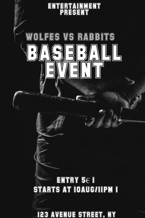 Baseball event flyer template | PosterMyWall