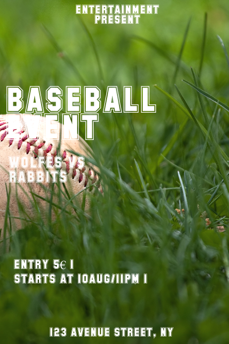 Baseball event flyer template | PosterMyWall