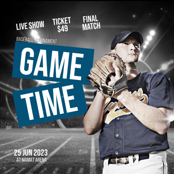 Baseball Final Match Template | PosterMyWall