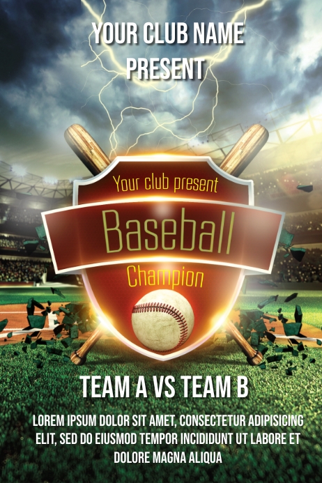 Baseball flyer Template | PosterMyWall
