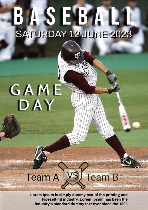 Baseball Game Template | PosterMyWall