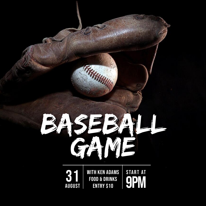 Baseball Game Template | PosterMyWall