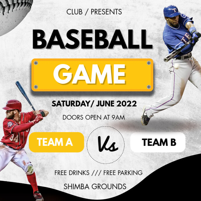 Baseball Game Template | PosterMyWall